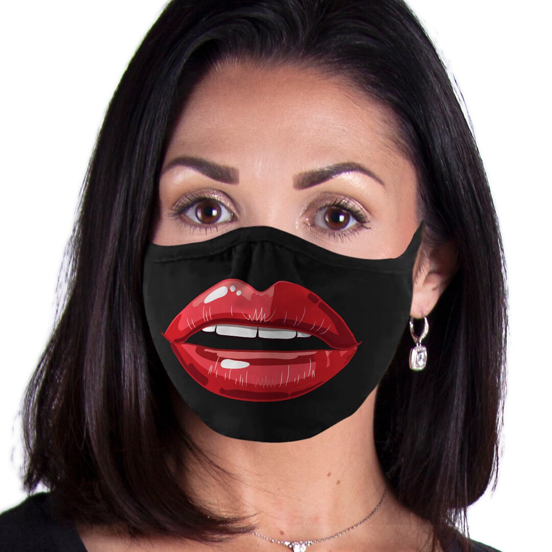 Lips FACE MASK Cover Your Face Masks, - Etsy