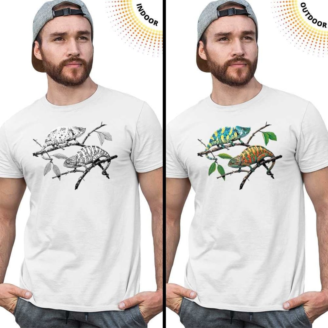 Color Changing T-shirt, Chameleon Solar Tee, Sunlight Activated Shirt ...