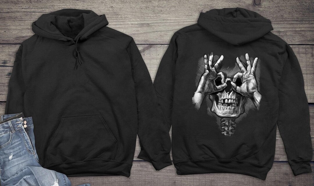Skull Sweatshirt, Luctus Skull Hands Hoodie, Skeleton, Hands, Luctus ...