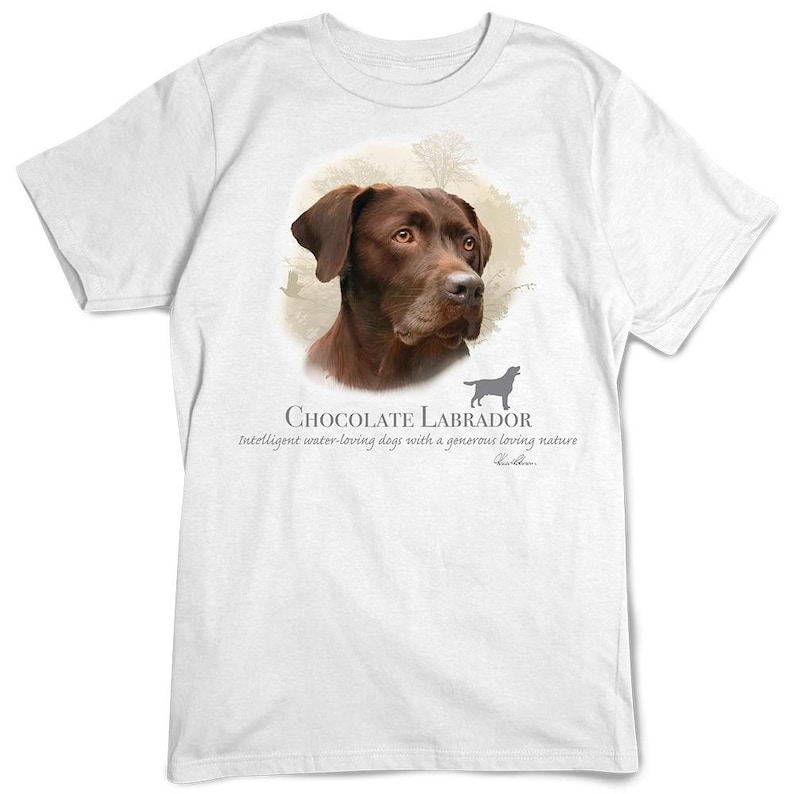 Chocolate Labrador Retriever Dog Breed Portrait T-shirt - Etsy