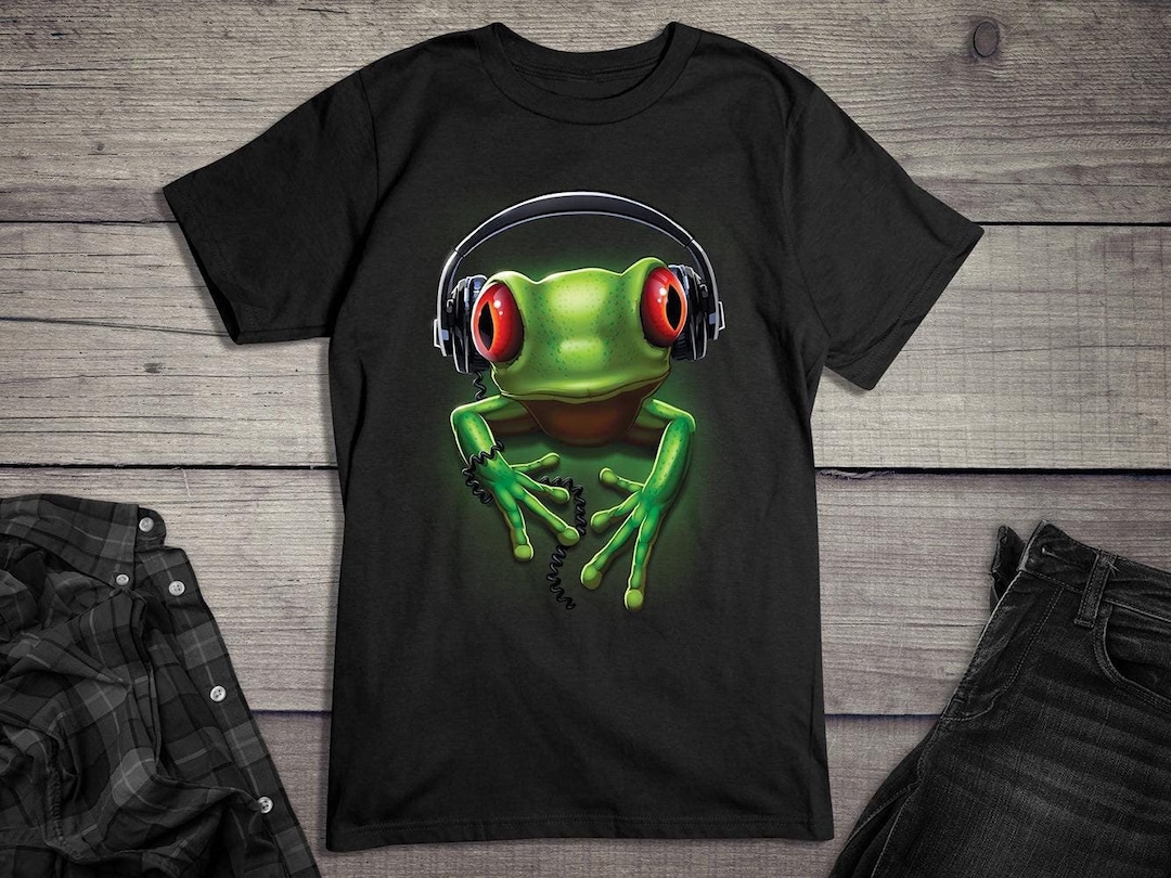 Animal Tee Shirt, Frog Rock T-shirt, Frog Rock, Music, Frog, Nature ...
