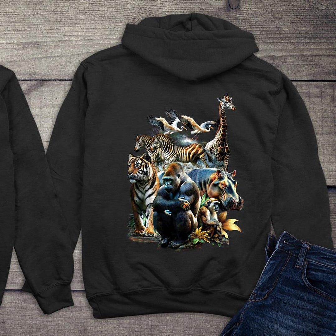 Zoo Collage Hoodie - Etsy