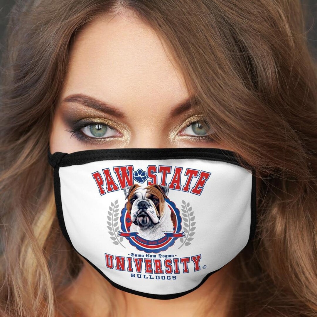 Bulldog FACE MASK Cover Your Face Dog Breed Masks, - Etsy