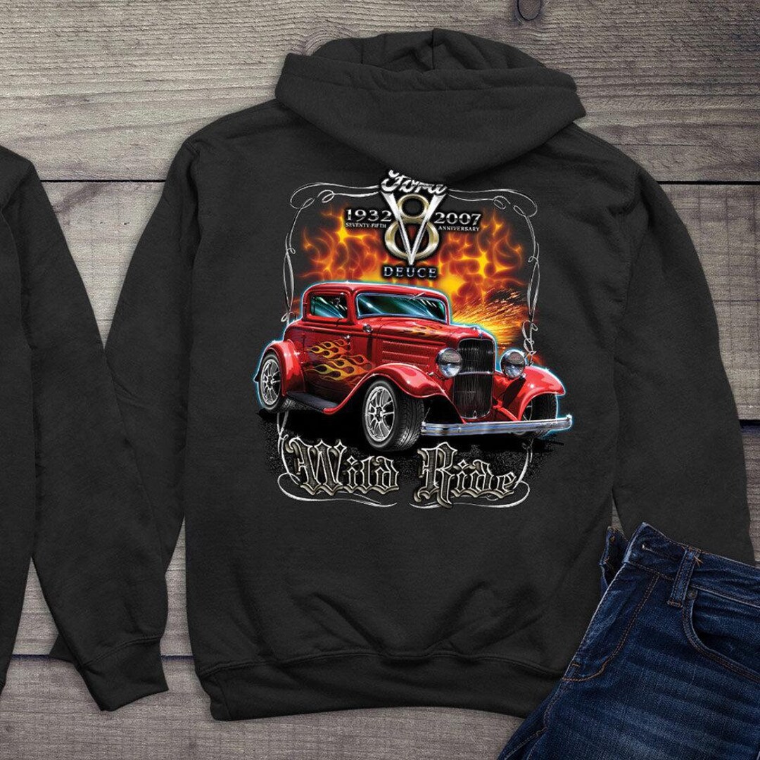 Ford Motor Company Hoodie, Officially Licensed Wild Ride Hooded ...