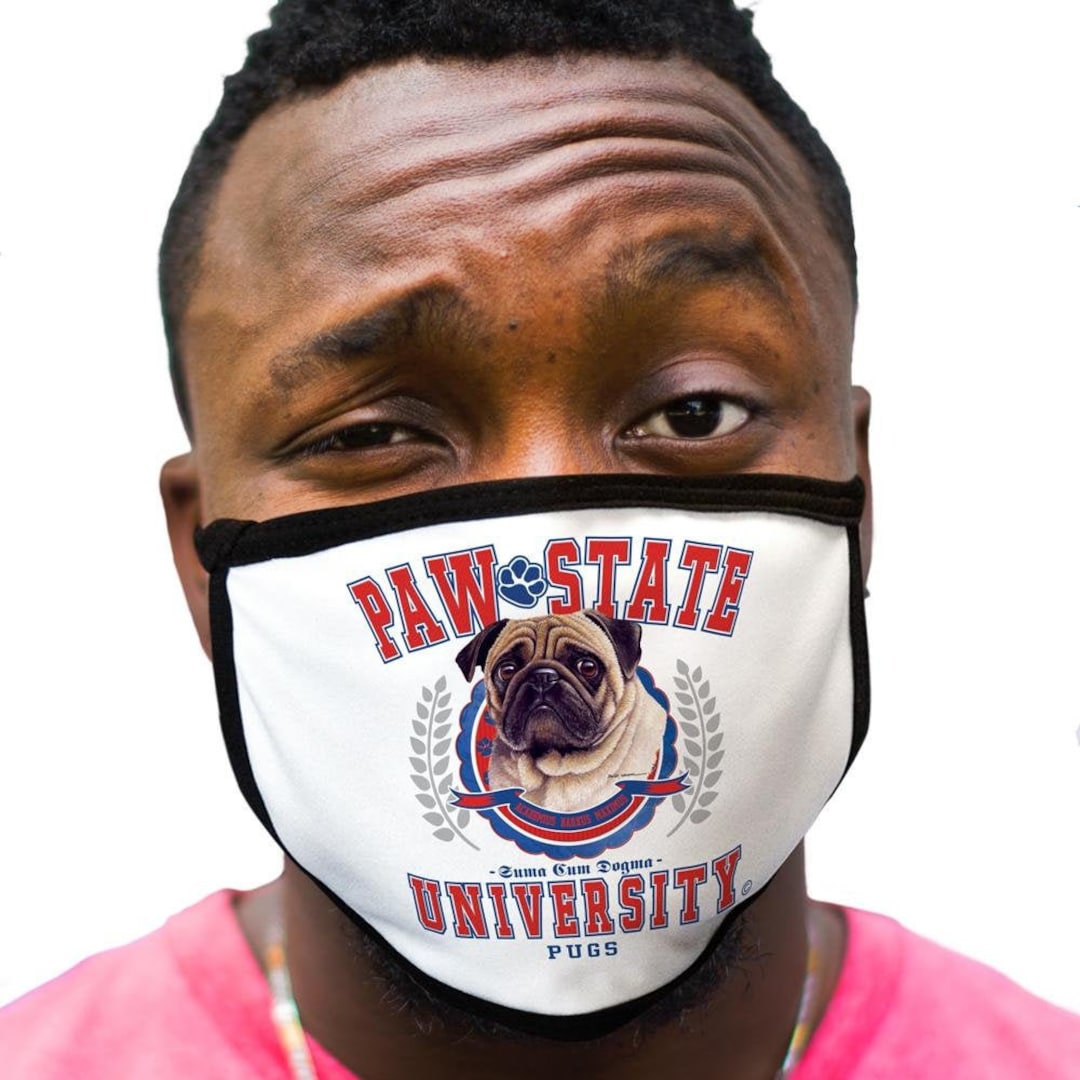 Pug FACE MASK Cover Your Face Dog Breed Masks, - Etsy