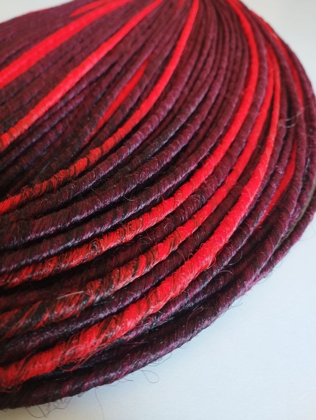 Red and Burgundy Dreads/de & SE Dreads/double and Single Ended Dreads ...