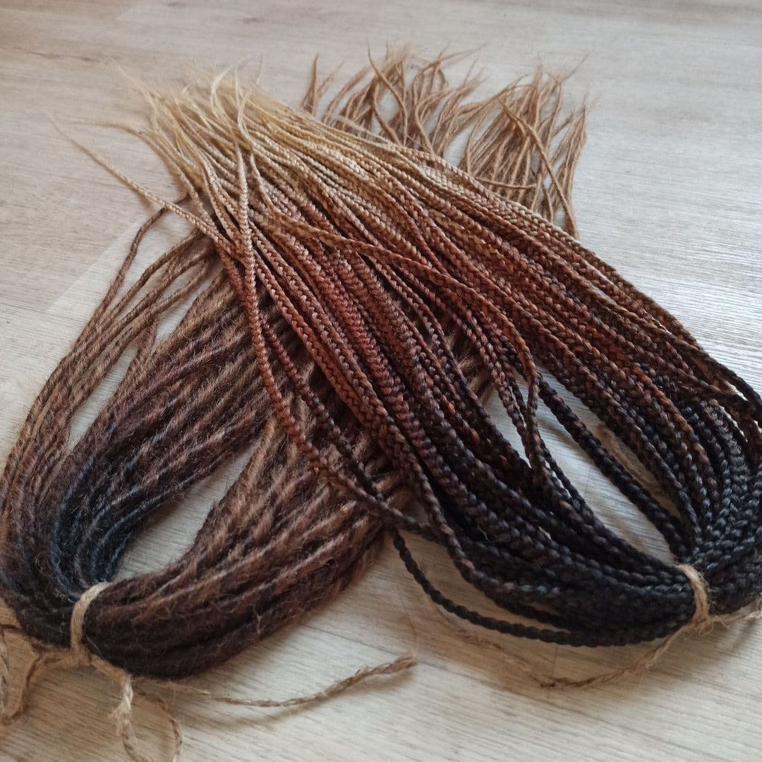 Brown Ombre Dreads and Braids/de & Se/double and Single Ended Dreads ...