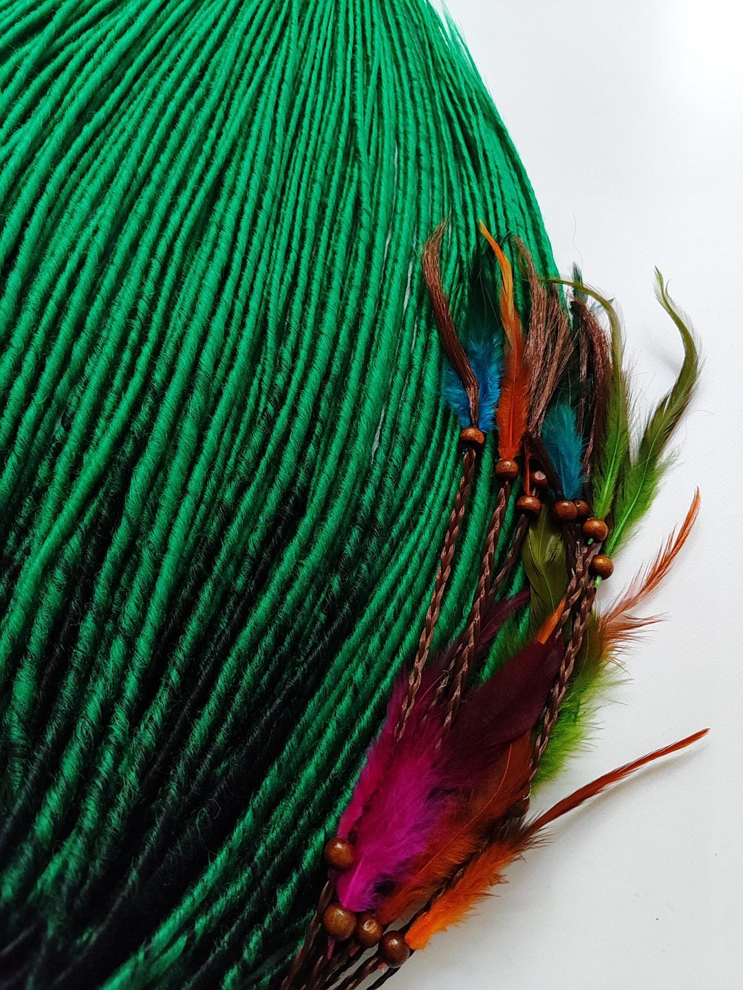 Black to Green Ombre Dreadlocks/de & SE Dreads/custom Color Dreads ...