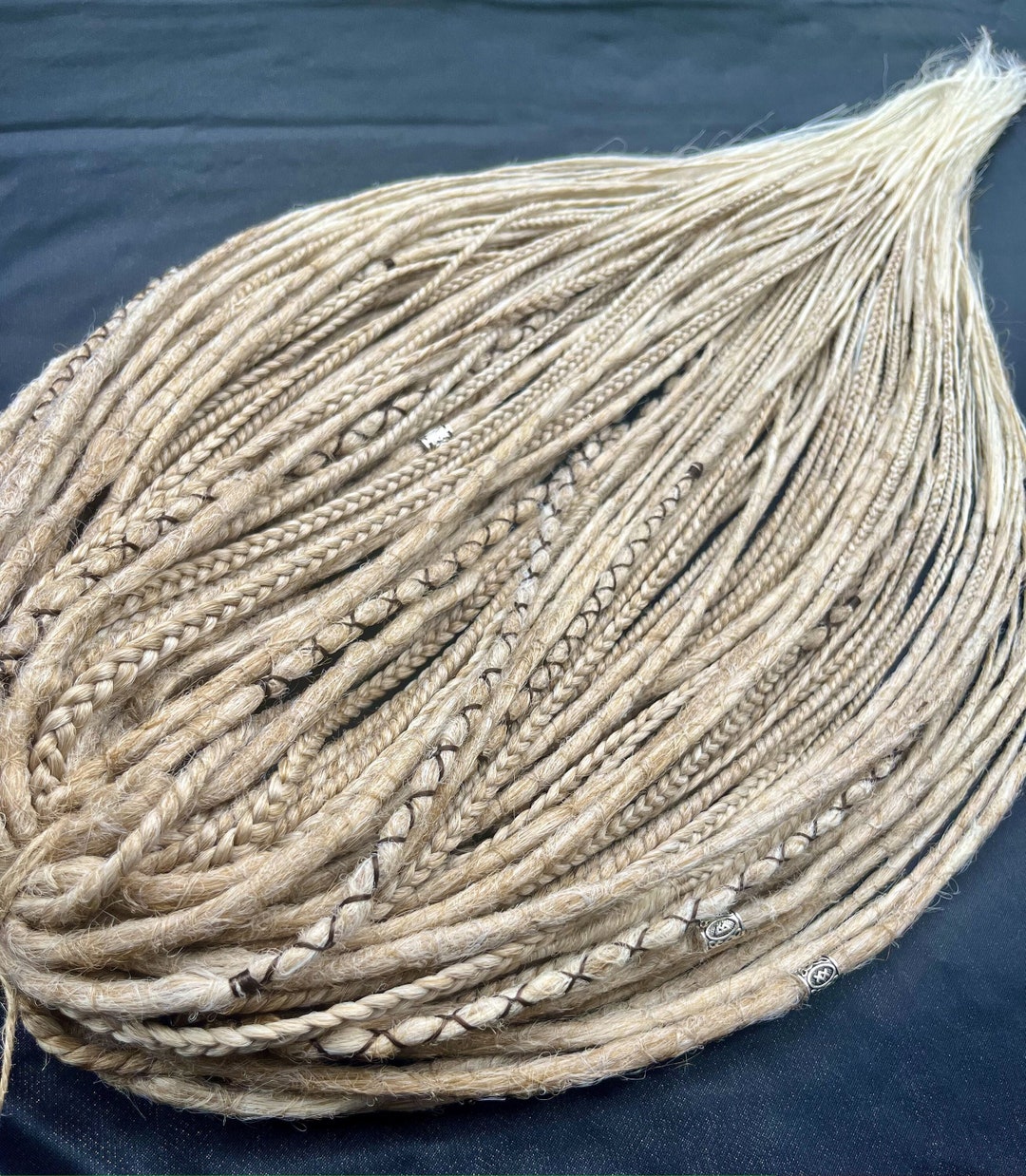Synthetic Beige Dreads/double and Single Ended Dreadlocks Extensions ...