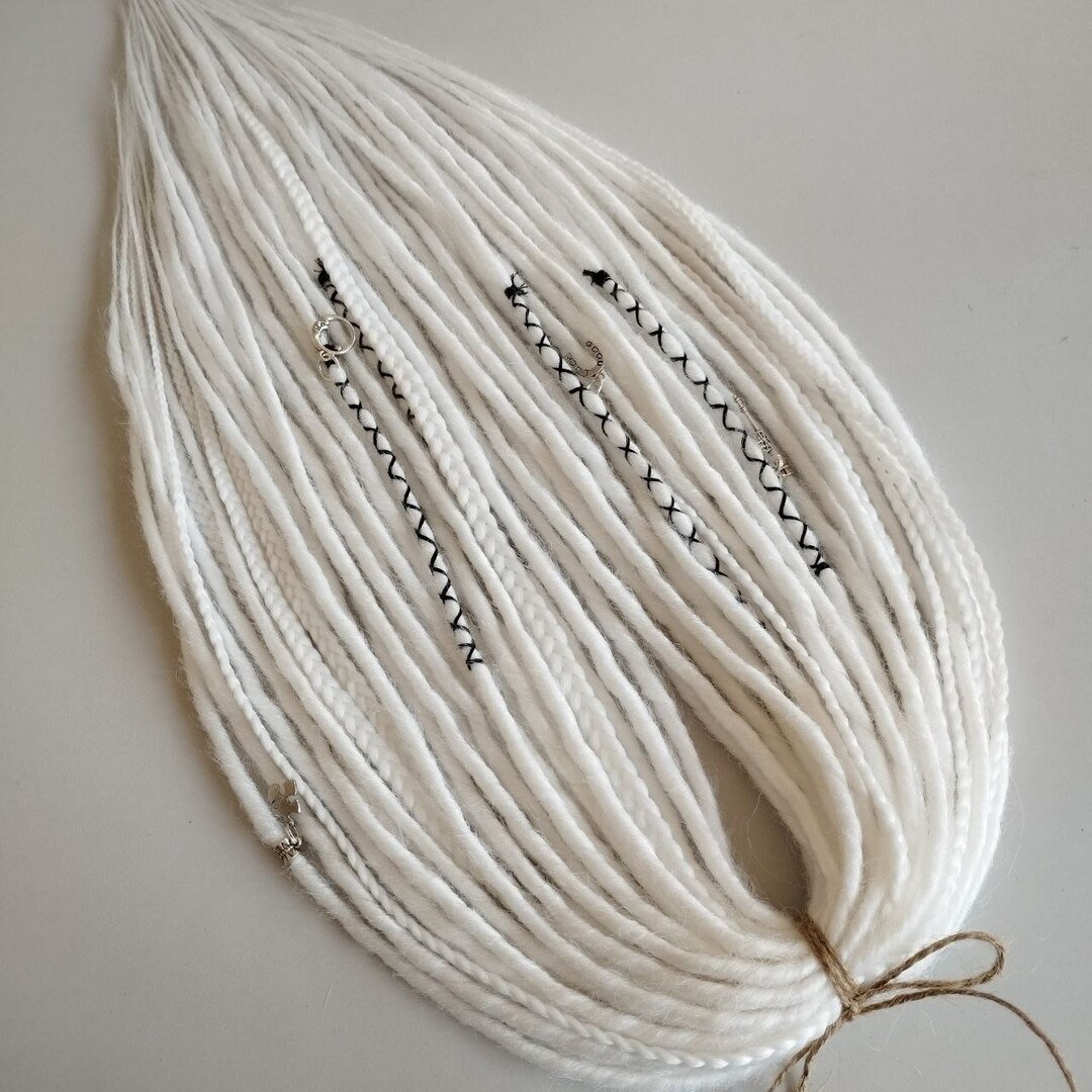 White Dreadlocks and Braids/de & SE Dreads/double and Single Ended ...