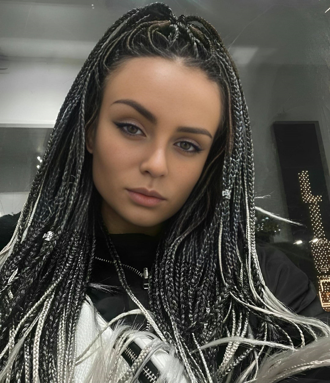 Synthetic Ombre Black to Gray Dreads/dreadlocks Extensions/double and ...