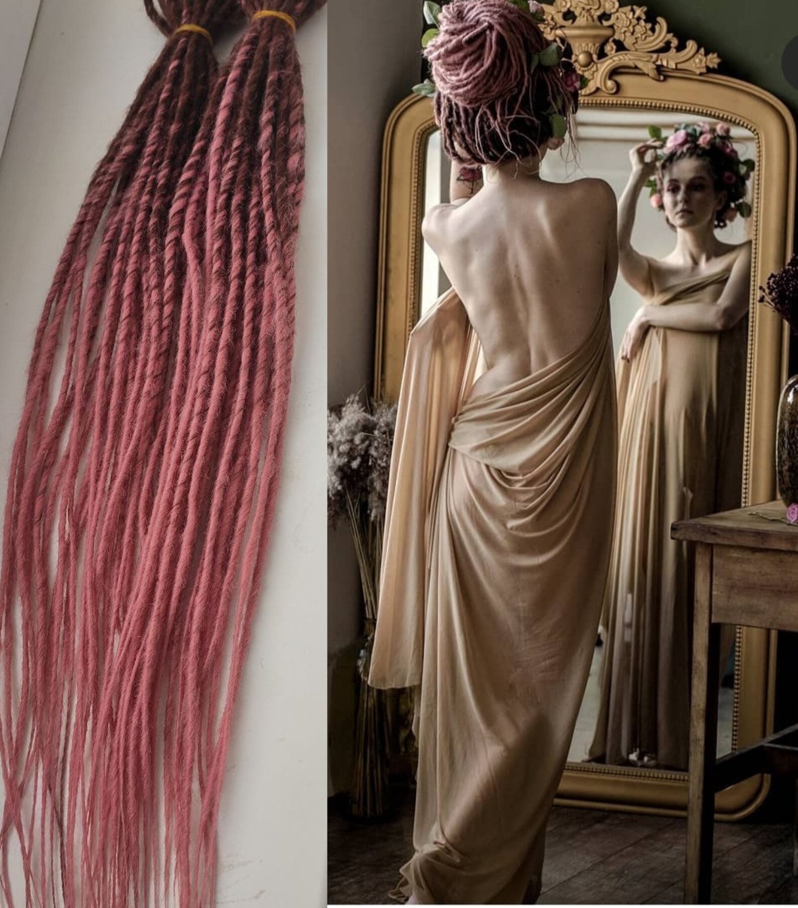 Pink Ombre Dreadlocks/de & SE Dreads/double and Single Ended - Etsy
