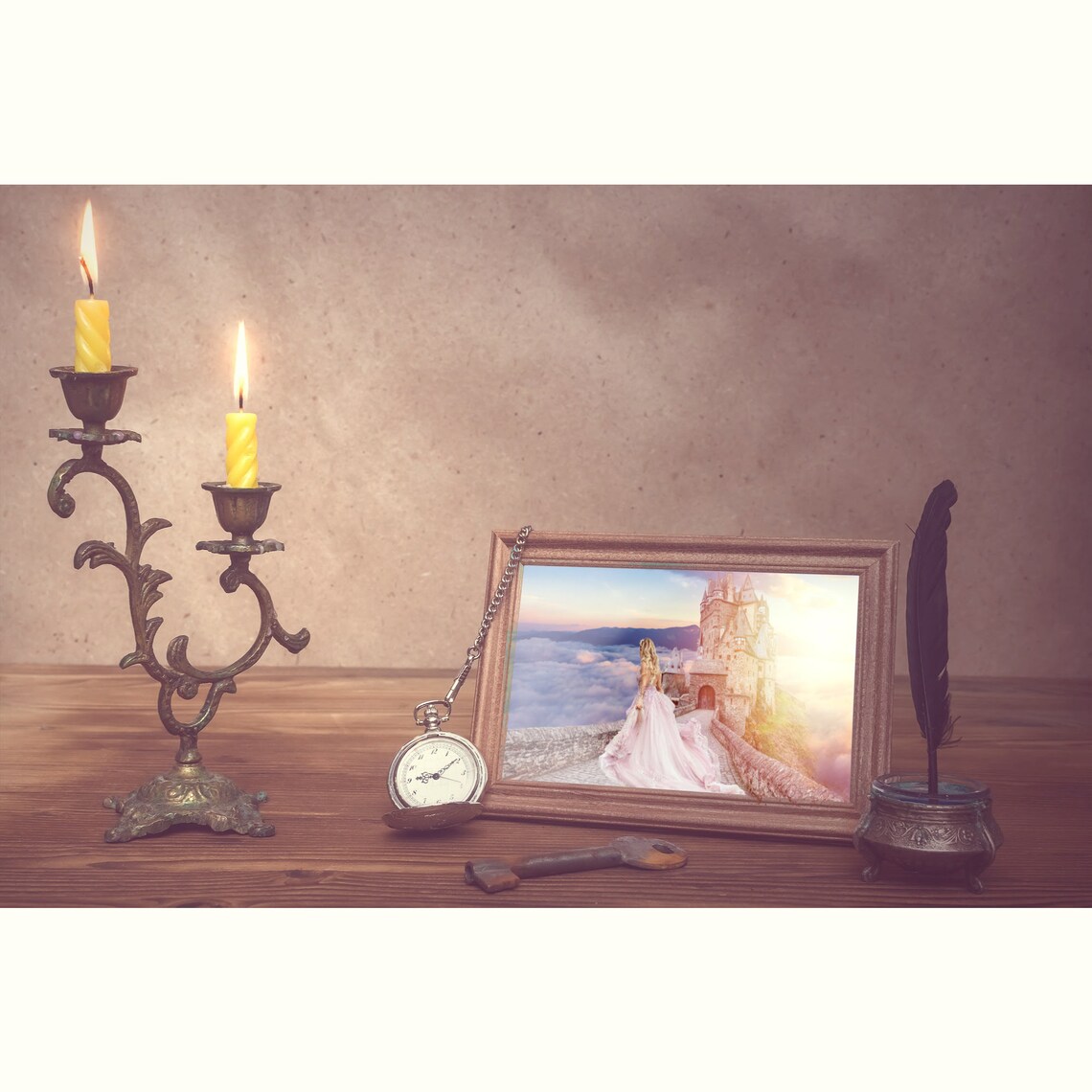 Princess DIGITAL Wall Art Printable for Girls Room Decor With Castle - Etsy