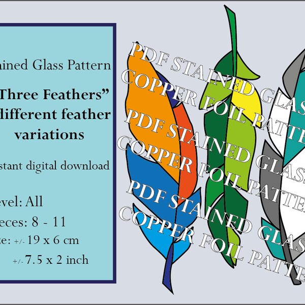 Stain Glass Feather - Etsy