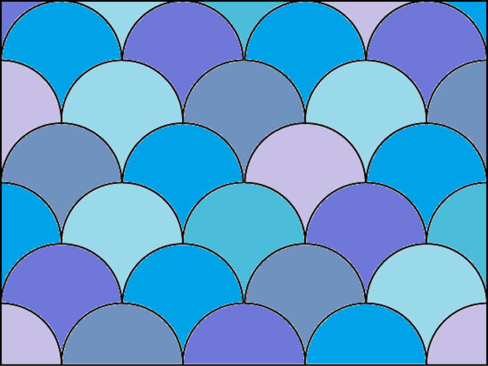 Mermaid fish scale Stained Glass Pattern PDF for beginners. | Etsy