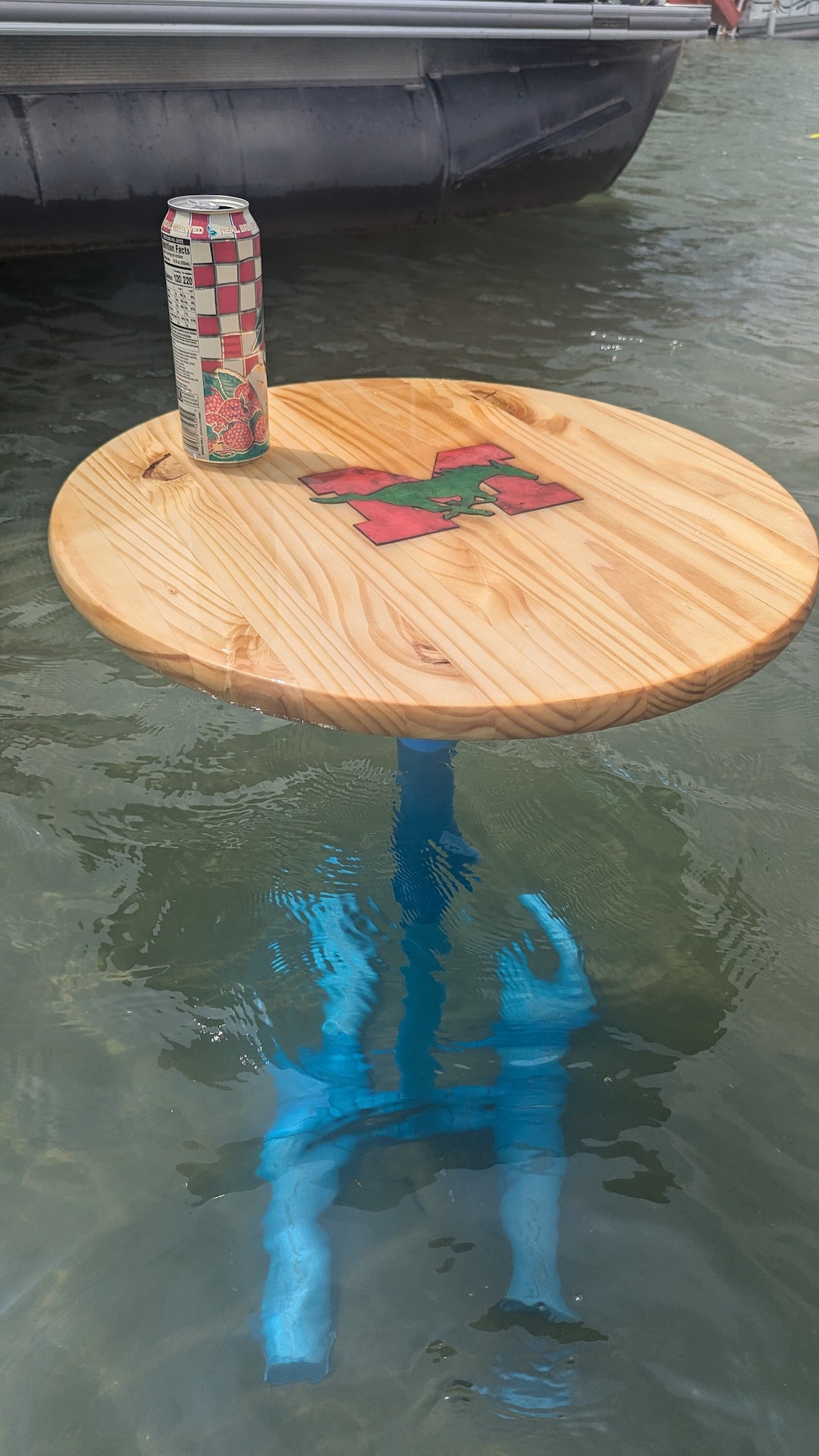 Custom Clark Bar Lake Table With Leather Inlay - Etsy
