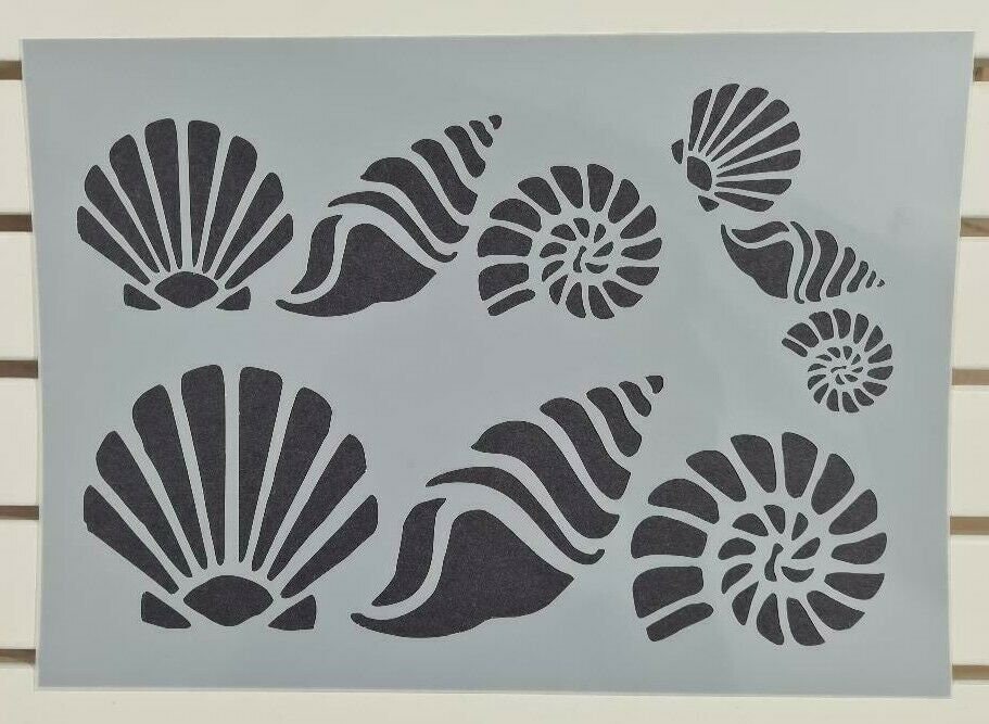 Beautiful Sea Shells Stencil Mylar plastic 190mic A4 sheet | Etsy