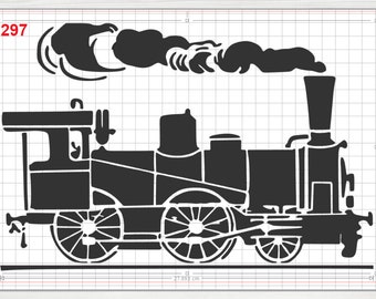 Train Wall Stencil - Etsy