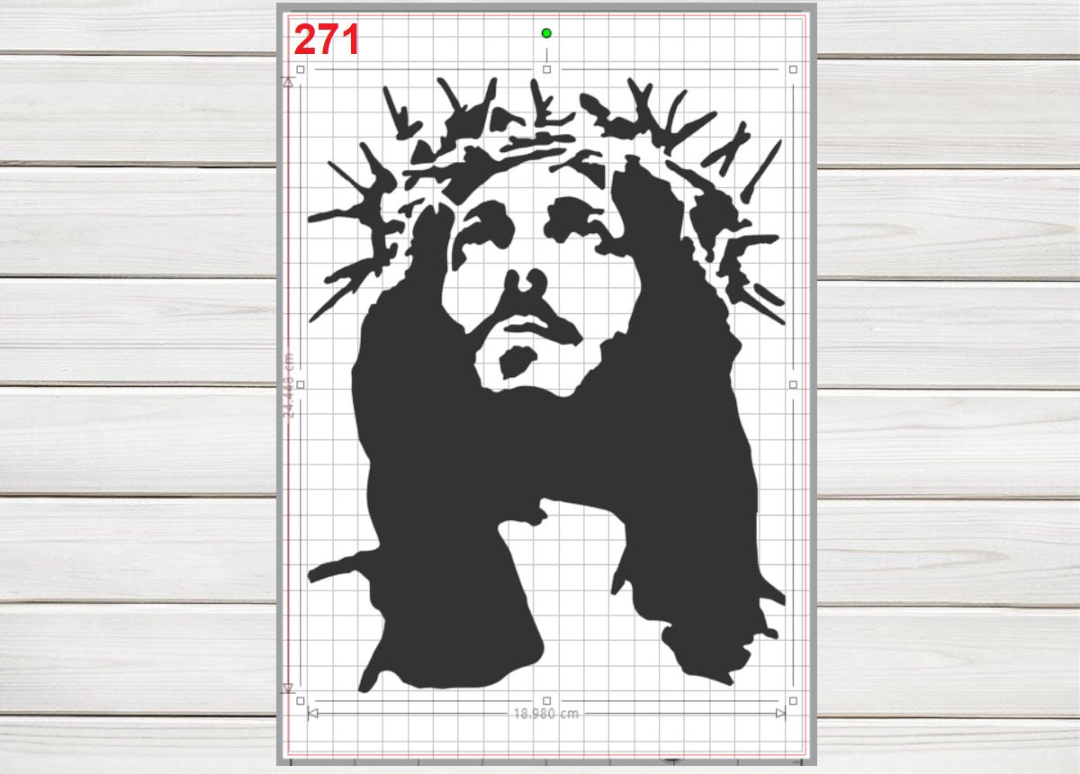 Jesus Face Stencil
