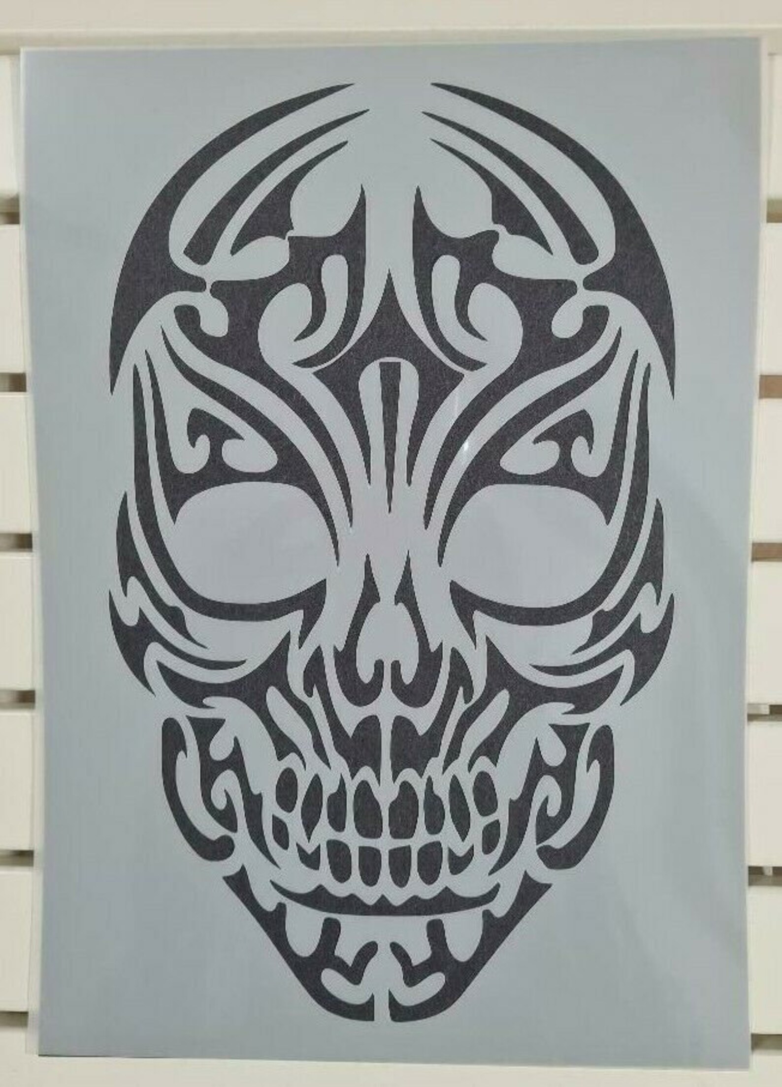 Great Scary Tribal Skull Stencil Mylar Plastic 190mic A4 | Etsy