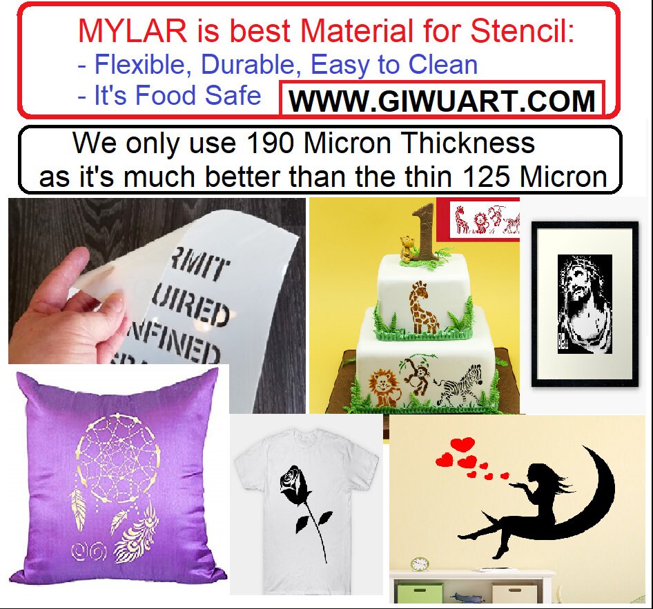 Beautiful Alphabet Letter M Stencil Mylar Plastic 190mic A4 - Etsy UK