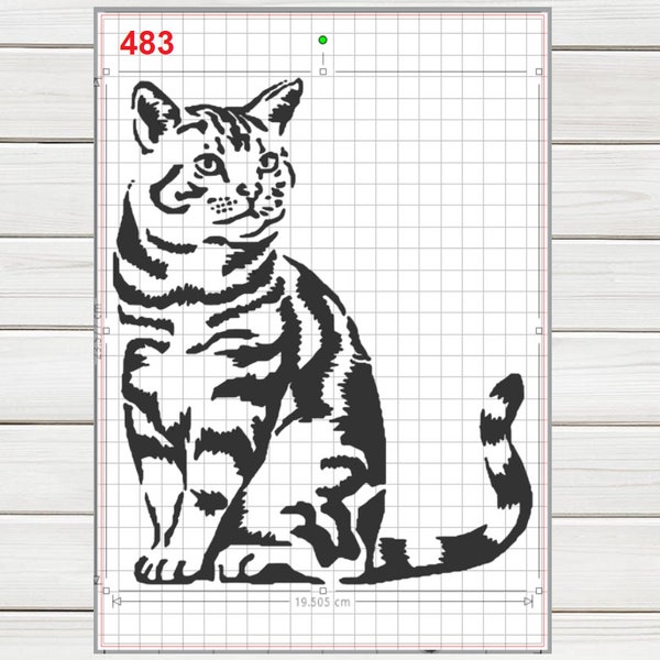 Sitting Cat Stencil - Etsy