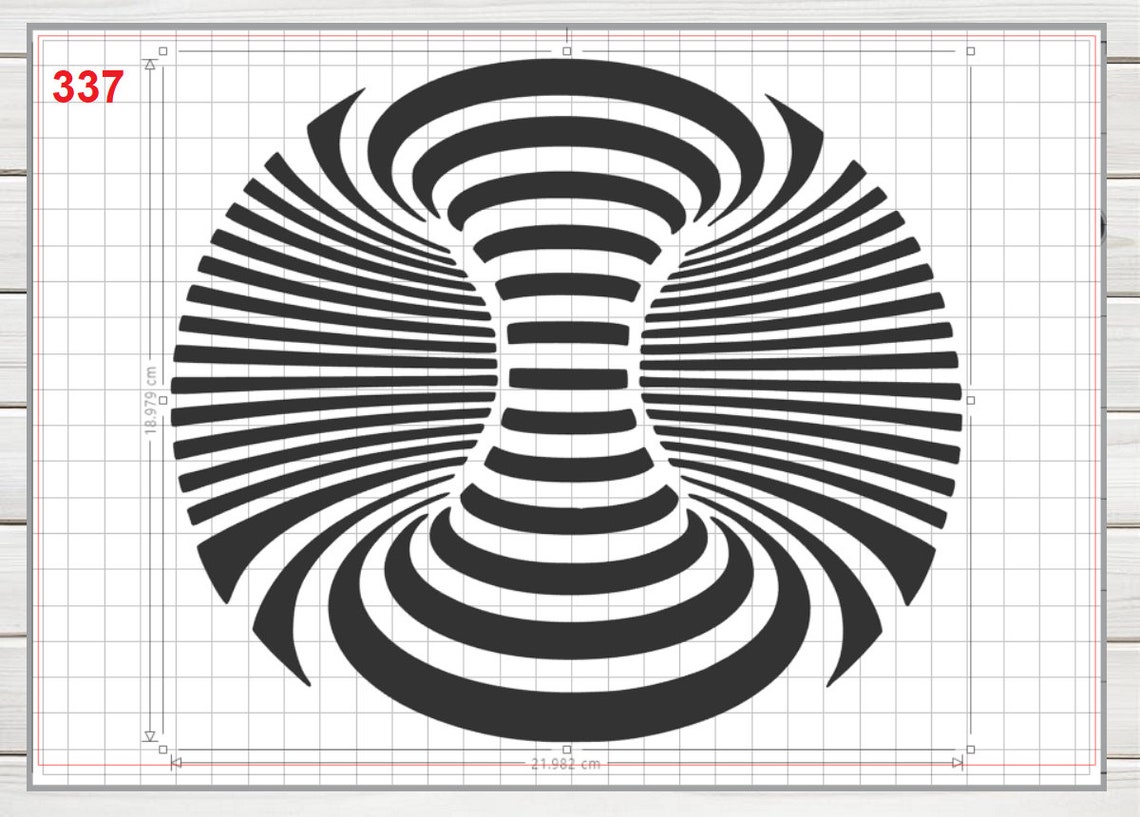 Tornado Spiral Optic Illusion Stencil Mylar Plastic 190mic A4 - Etsy UK