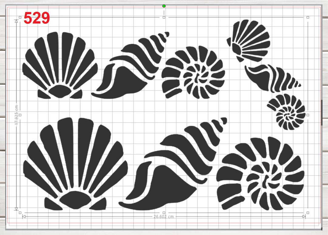 Beautiful Sea Shells Stencil Mylar Plastic 190mic A4 Sheet - Etsy