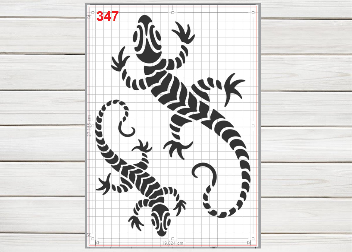 Tribal Lizard Gecko Stencil Mylar Plastic 190mic A4 sheet size | Etsy