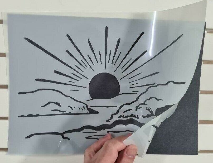 Beautiful Sunset Stencil Mylar 190mic A4 sheet size strong | Etsy