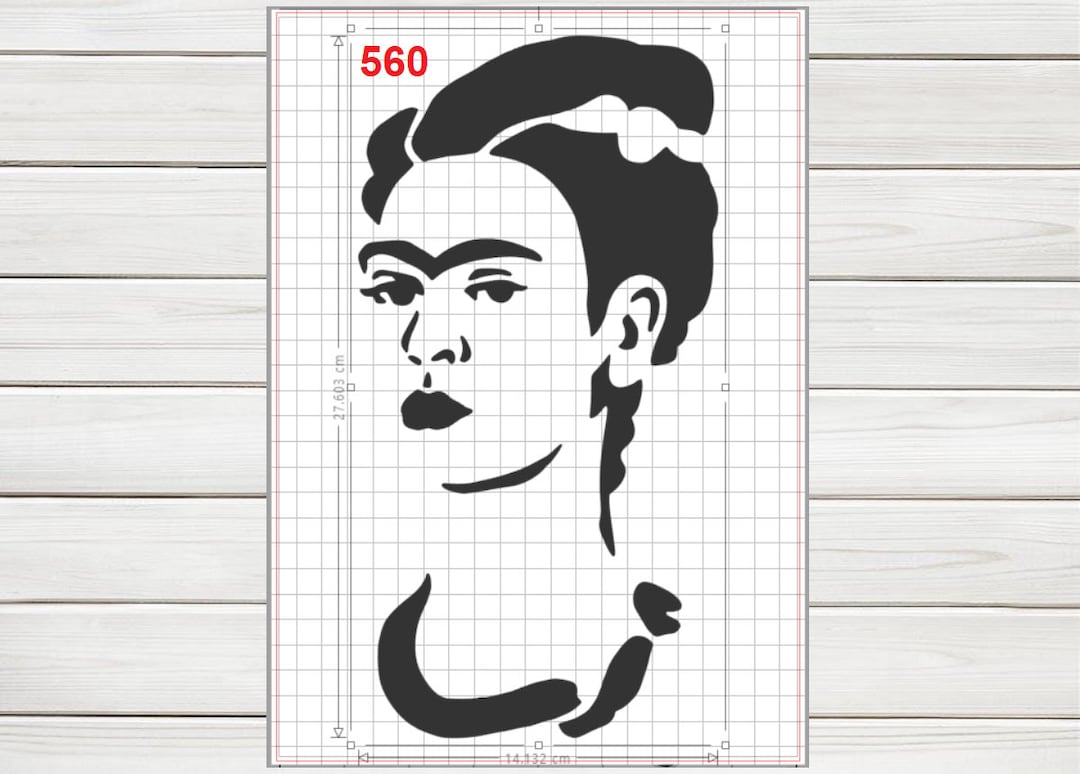 Frida Kahlo Portrait Stencil Mylar Plastic 190mic A4 Sheet - Etsy
