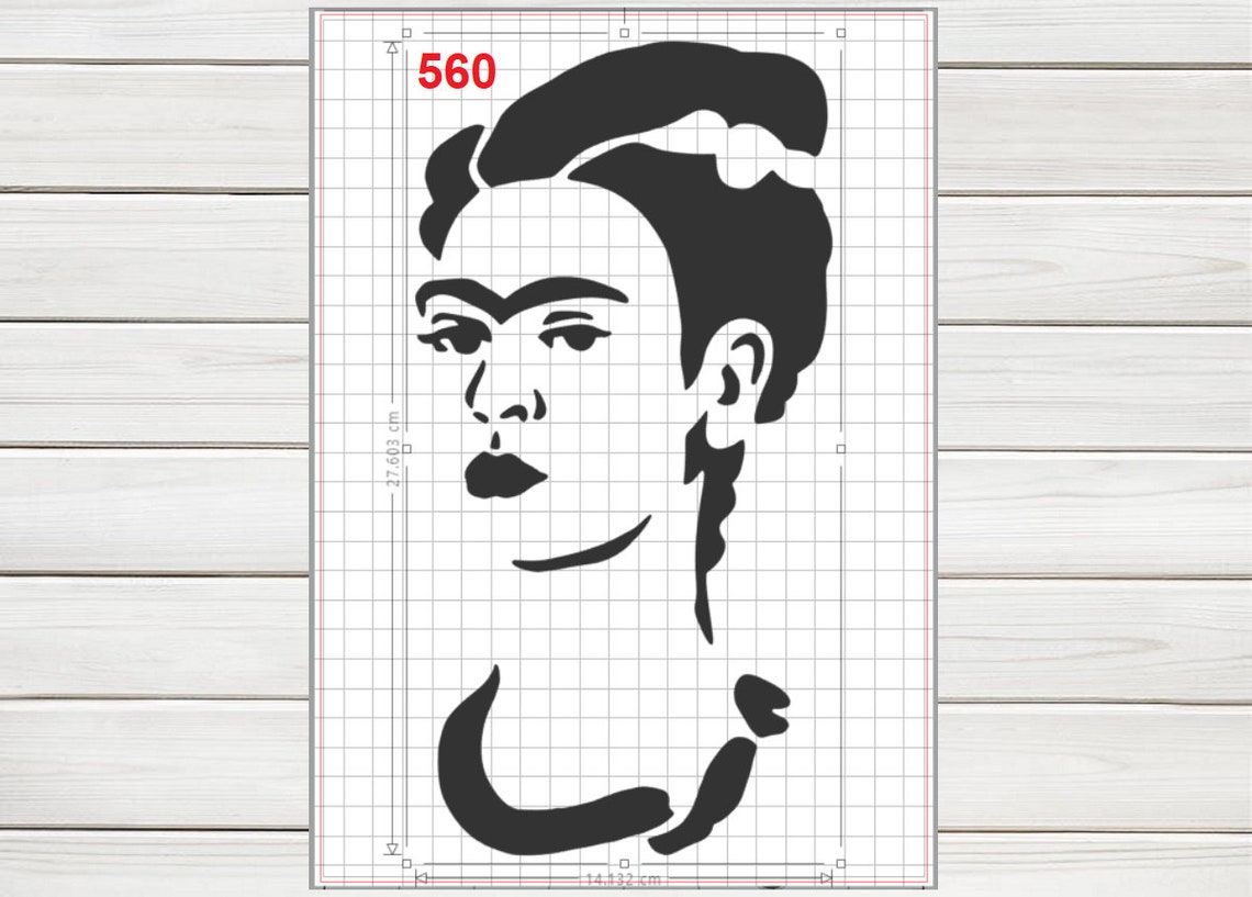 Frida Kahlo Portrait Stencil Mylar Plastic 190mic A4 Sheet | Etsy