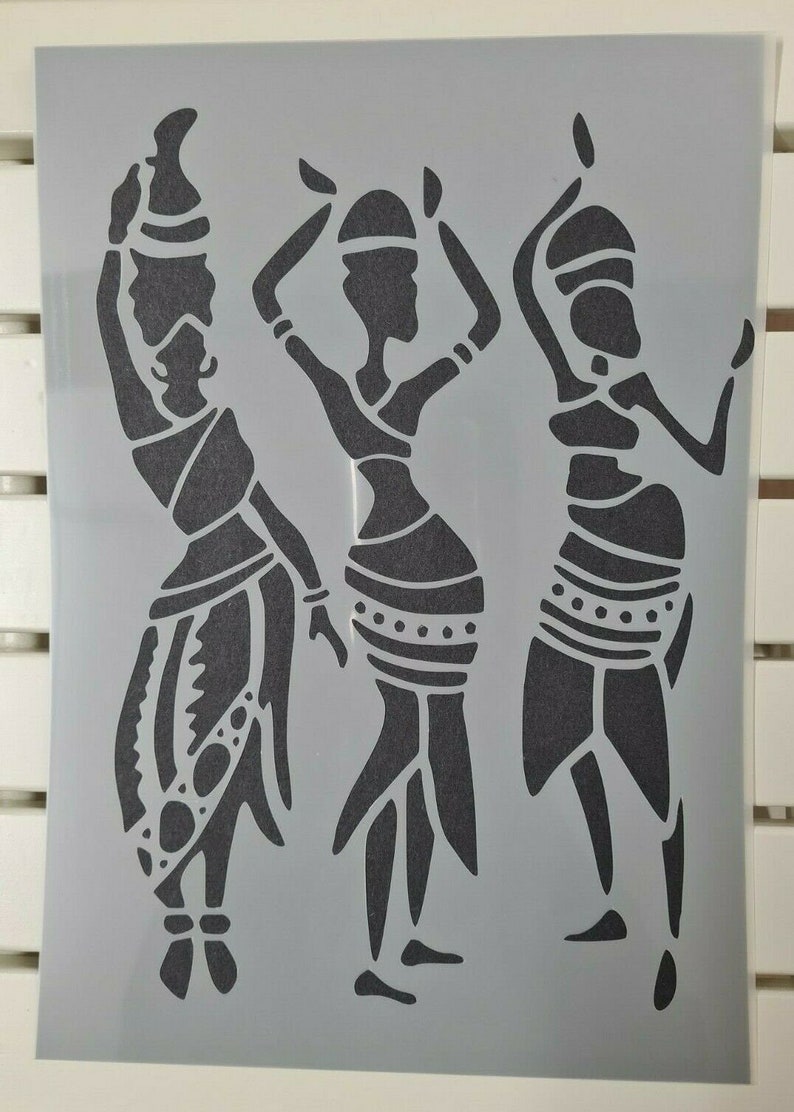 Tribal African Women No3 Stencil Mylar Plastic 190mic A4 sheet | Etsy