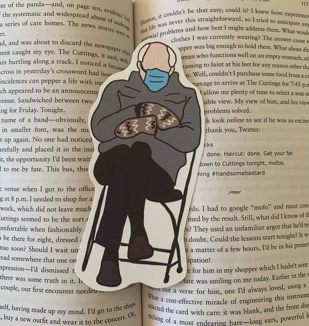 Bernie Moment Bookmark | Bernie Sanders Mittens Meme - Etsy