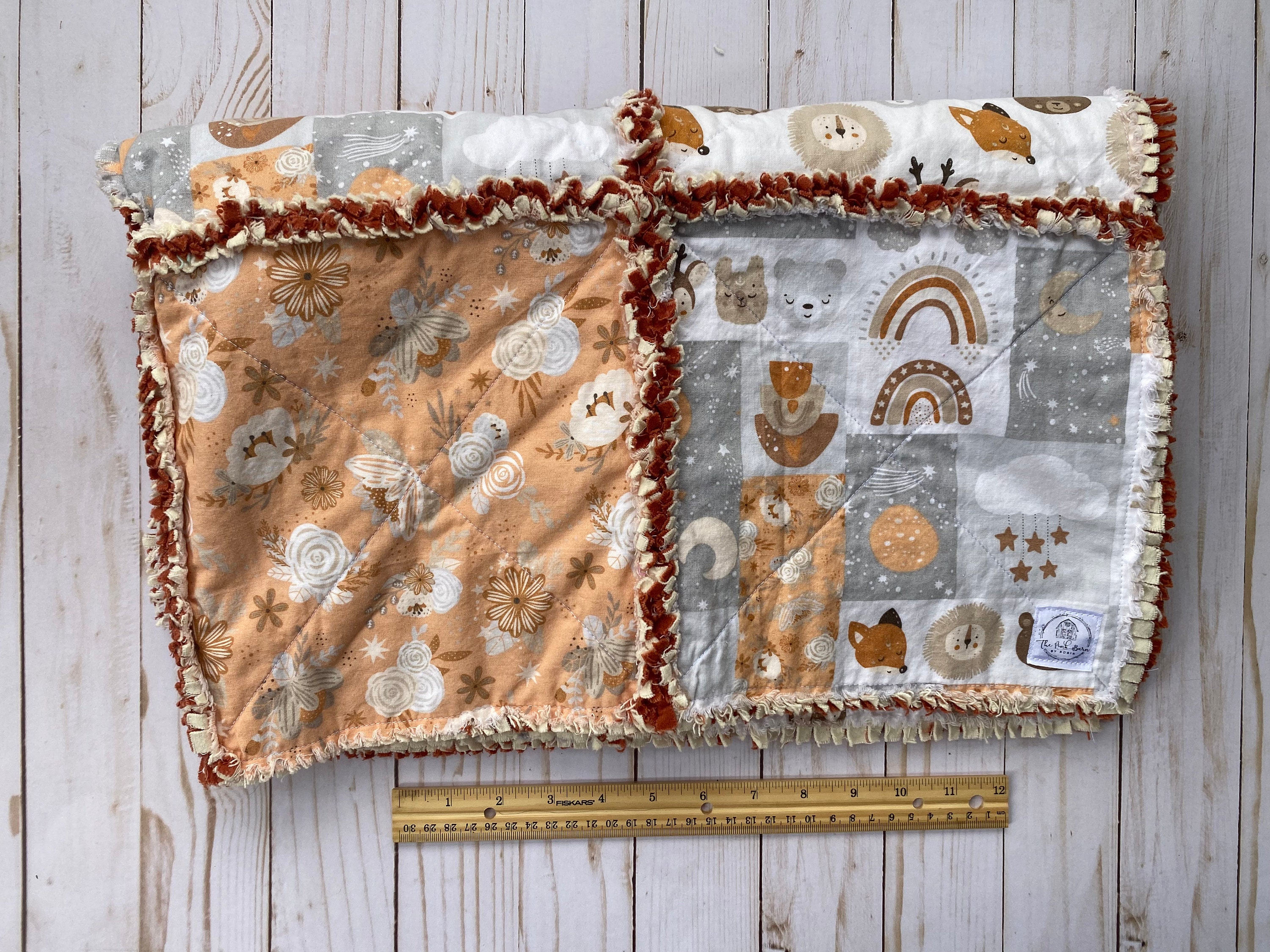 Rag Quilt\baby Rag Quilt\baby Quilt\quilt\flannel Rag Quilt\boho Rag ...