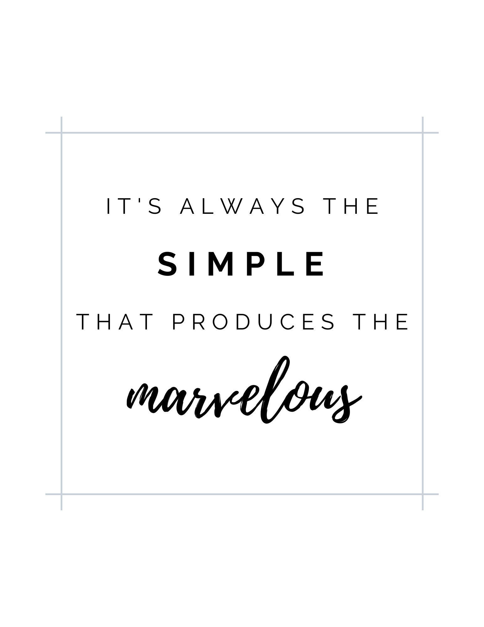 It's Always the Simple Quote | Positive Quotes | Prints | Home Decor ...