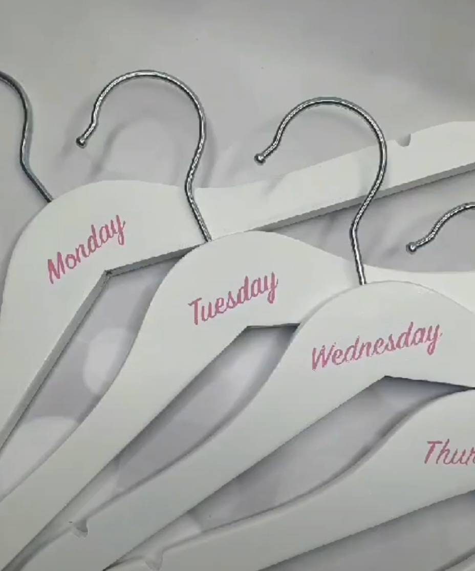 Days of the Week Hangers | Adults | Children | Hangers | Monday to ...