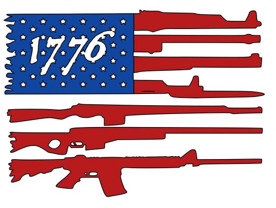 Red and Blue American Flag Decal - Etsy