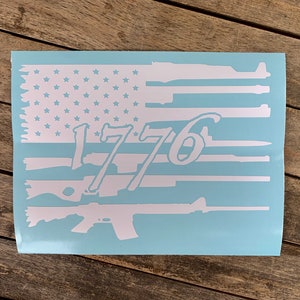 American Flag Gun Decal - Etsy