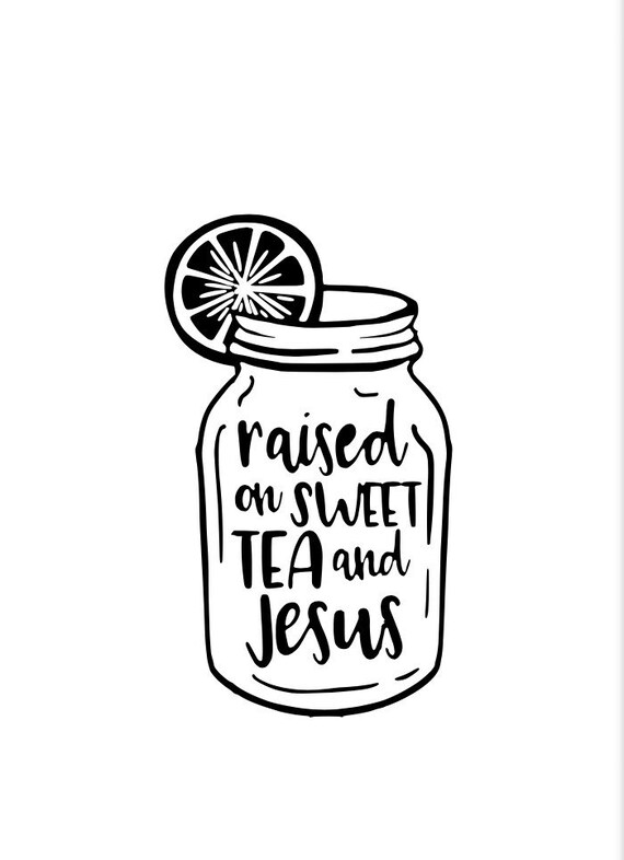 Raised on Sweet Tea Decal - Etsy