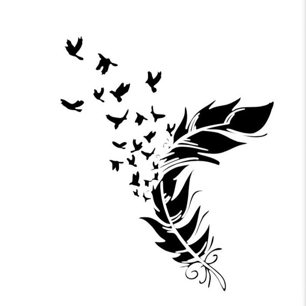 Feather Decal - Etsy