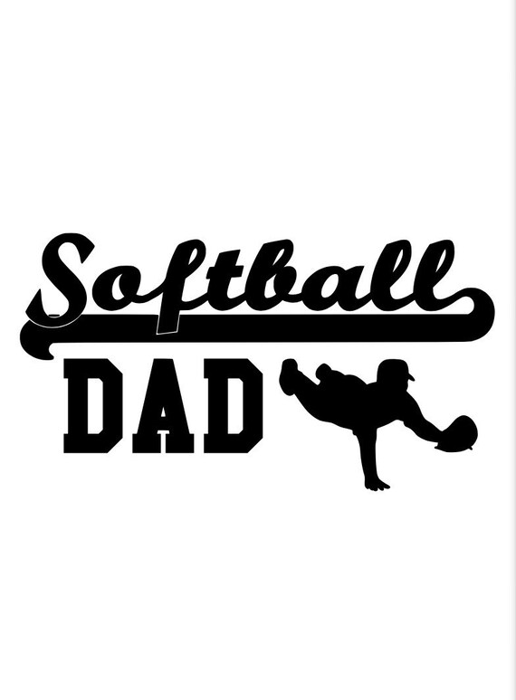 Softball Dad Decal - Etsy