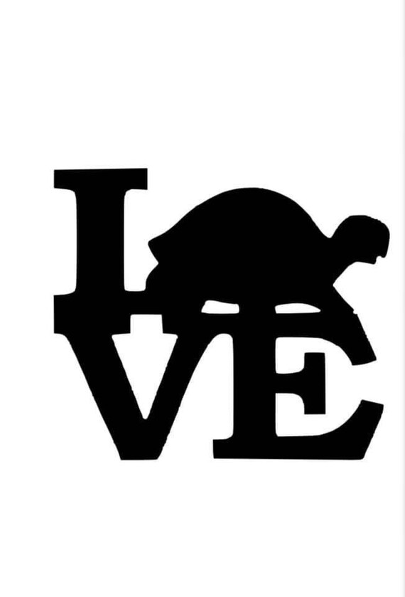 Turtle Love Decal | Etsy