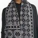 Cotton Block-printed Black Pakistani Sindhi Ajrak Neck Wrap / Scarf ...