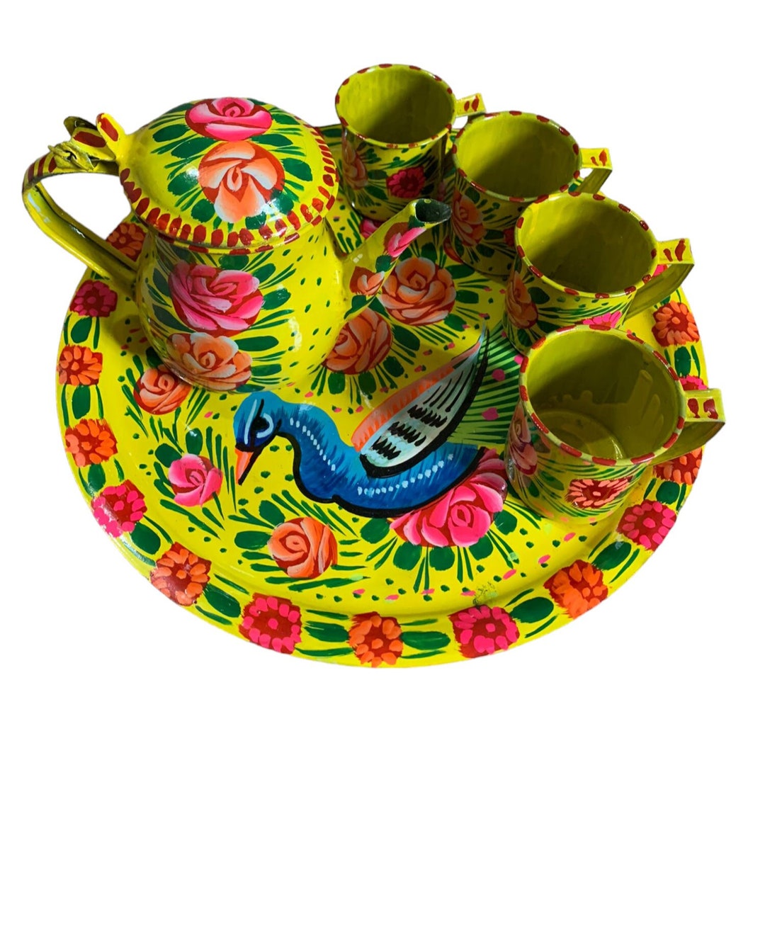 Hand-painted Pakistani Truck Art Teapot chainak Decor Set - Etsy