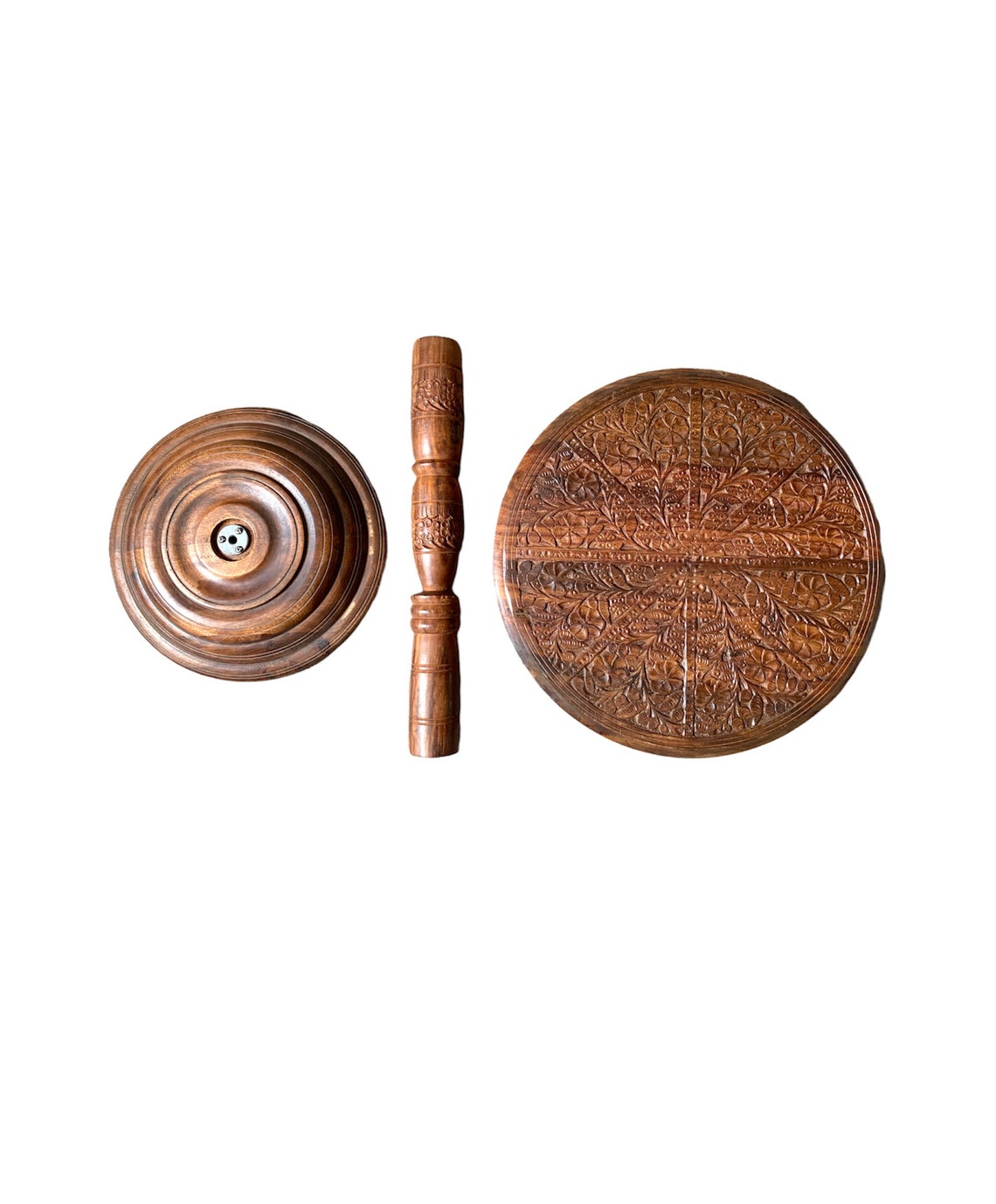 Decorative Hand-carved Pakistani Wooden Small Table Round - Etsy