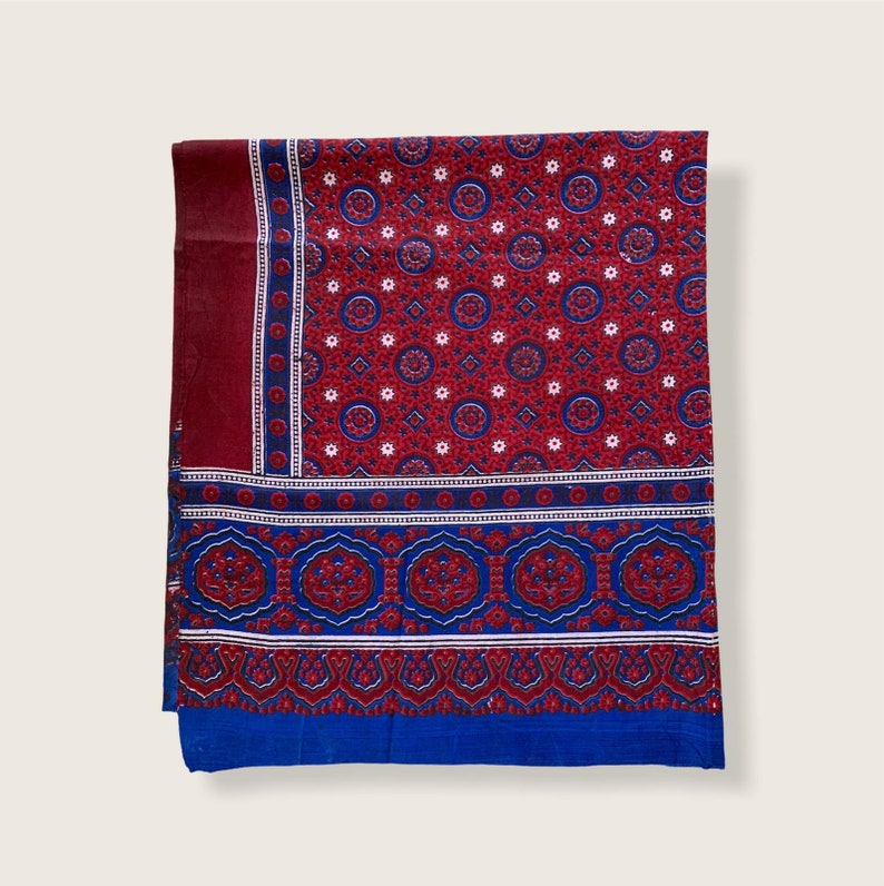 Cotton Block-printed Traditional Sindhi Ajrak Neck Wrap/scarf/shawl ...