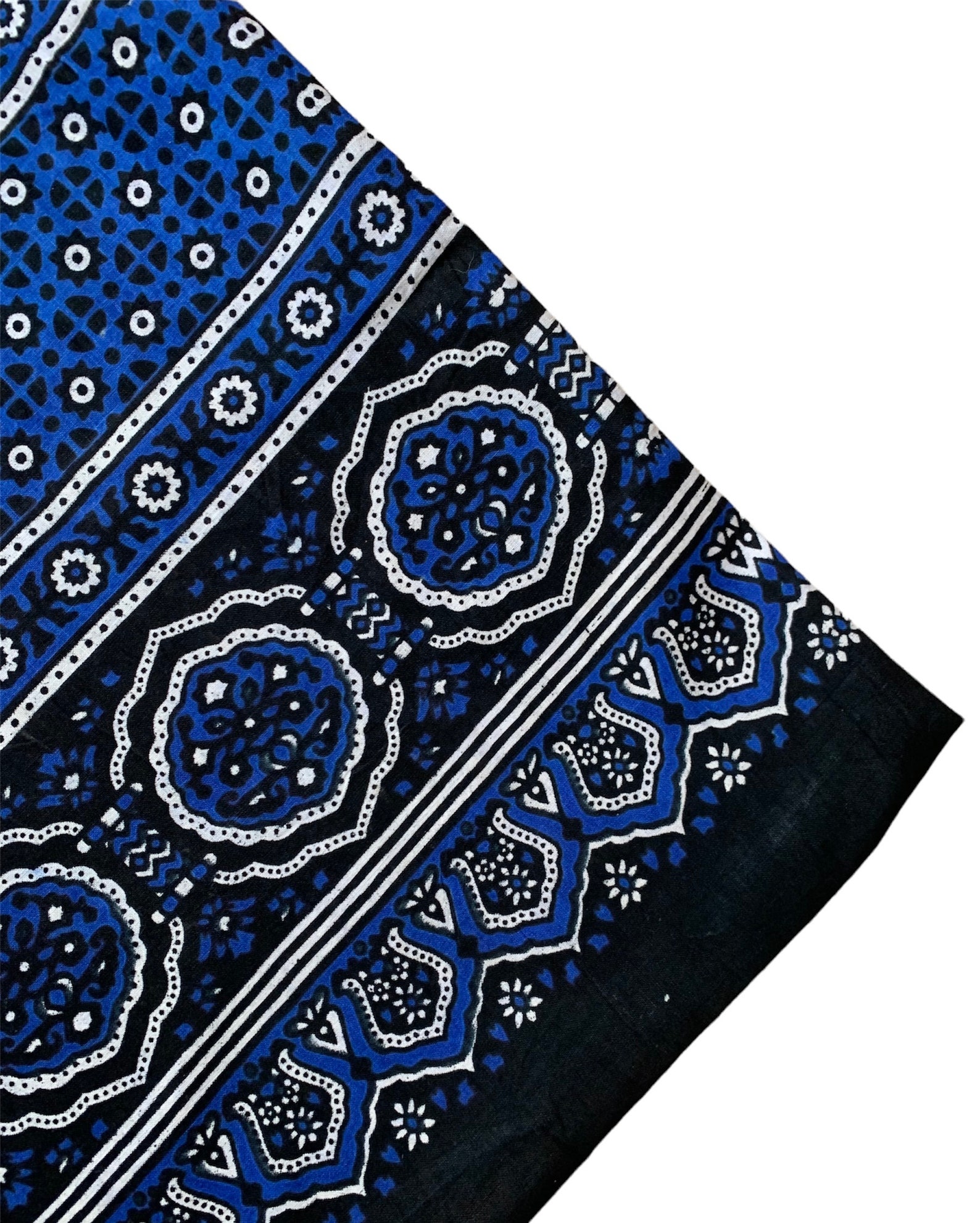 Cotton Block-printed Blue Sindhi Ajrak Neck Wrap/scarf/shawl Unisex ...