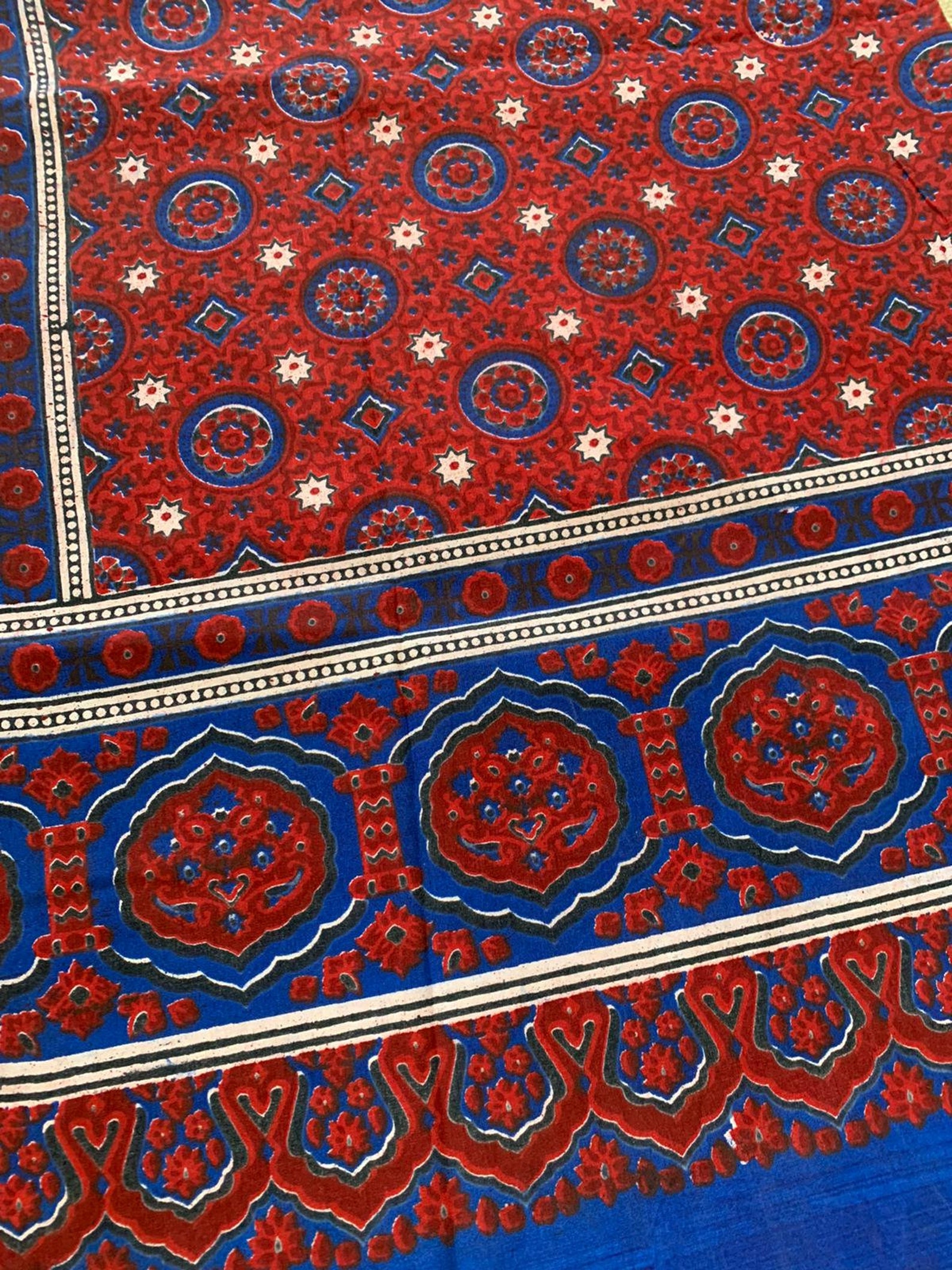 Cotton Block-printed Traditional Sindhi Ajrak Neck Wrap/scarf/shawl ...