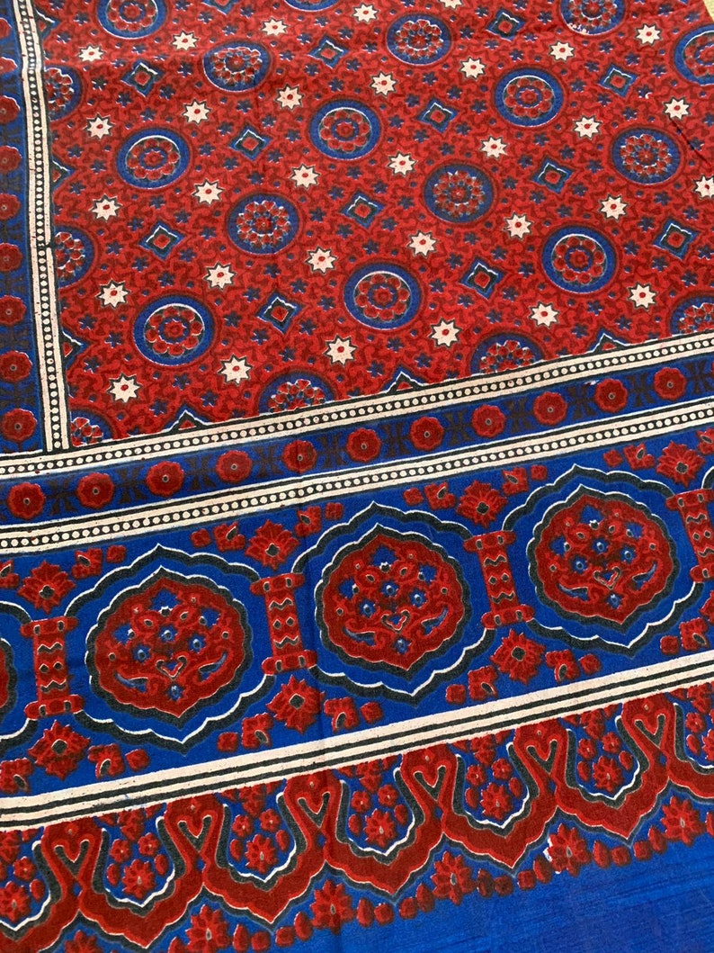 Cotton Block-printed Traditional Sindhi Ajrak Neck Wrap/scarf/shawl ...